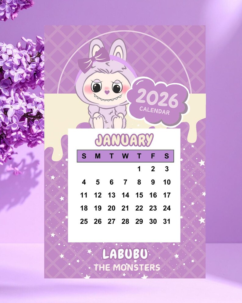 Labubu Magnetic Desk Calendar, the Monsters 2026 - Etsy