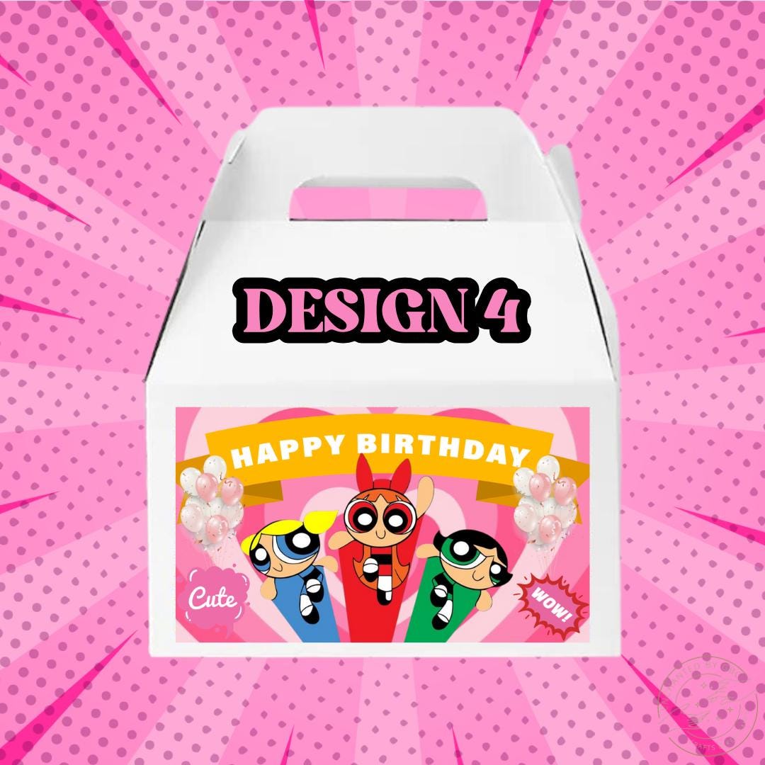 Powerpuff Theme Gable Box, Bubbles Giveaways, Cute Buttercup, Blossom ...