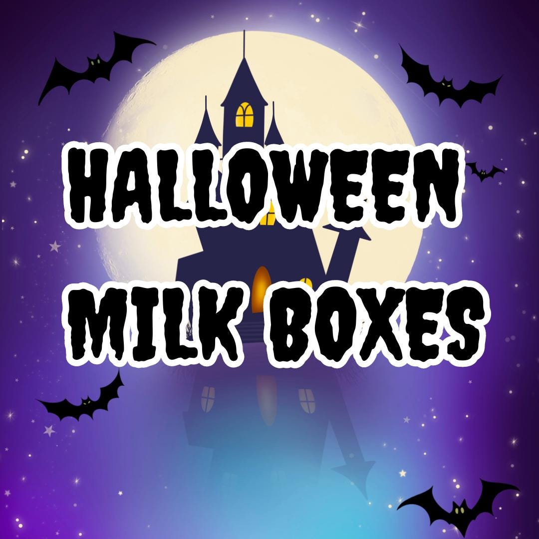 Halloween Milk Boxes, Scary Gable Box, Halloween Treats, Trick or ...