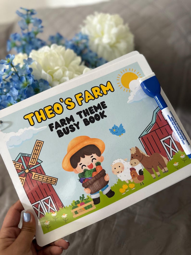 Farm Theme Busy Book, Busy Book. Shapes Busy Book, Animals Busy Book ...