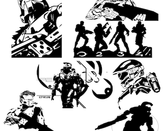 Craft Supplies & Tools Halo svg Master Chief Halo svg cricut file Home ...