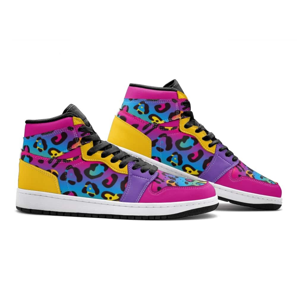 Rainbow Leopard Print TR Sneakers - Etsy