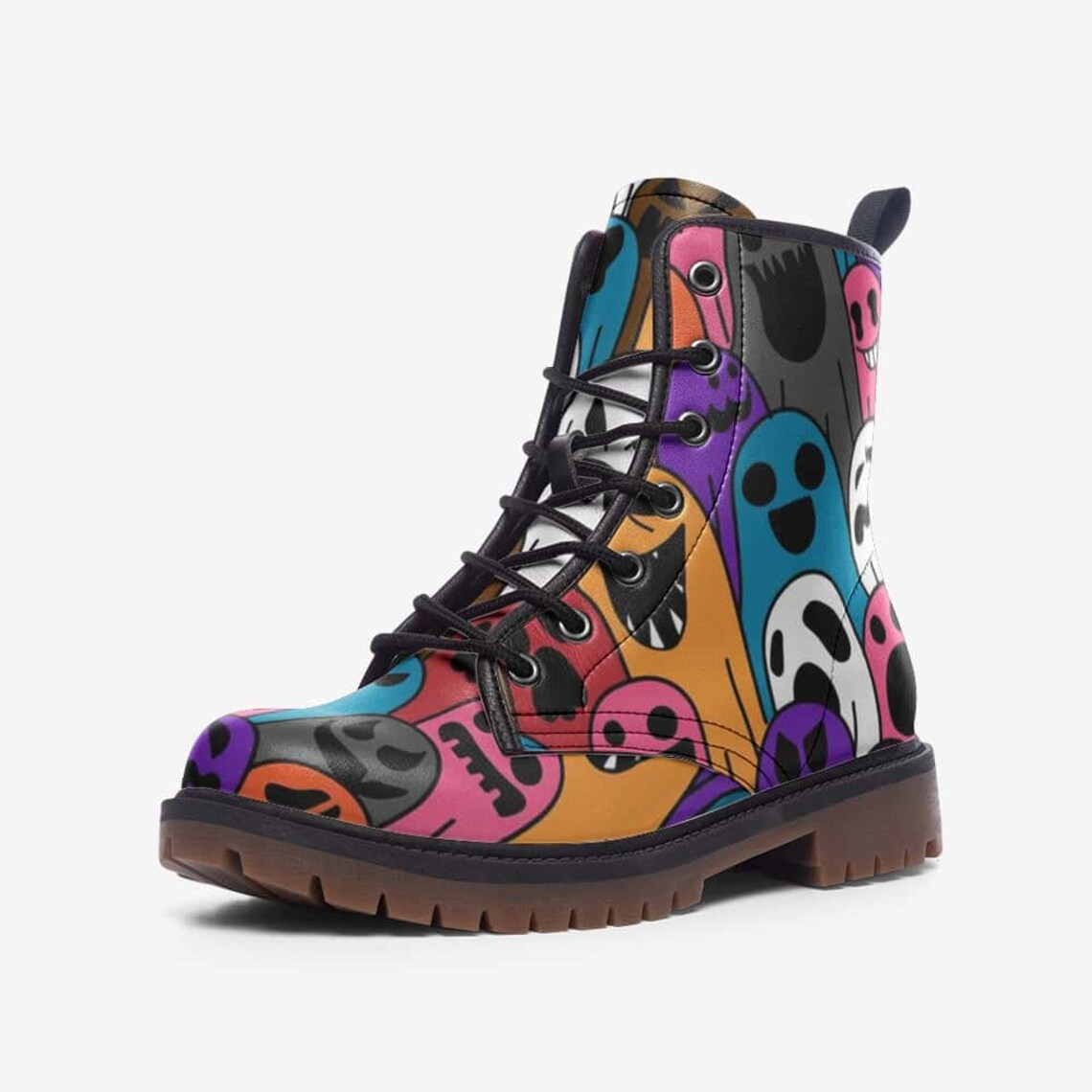 Spooky Vegan Leather Boots - Etsy