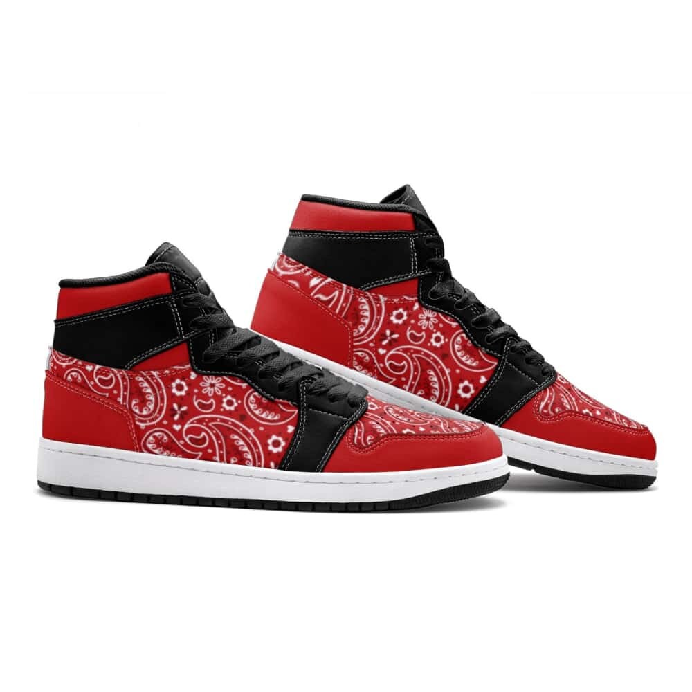 Red Paisley Bandana TR Sneakers - Etsy