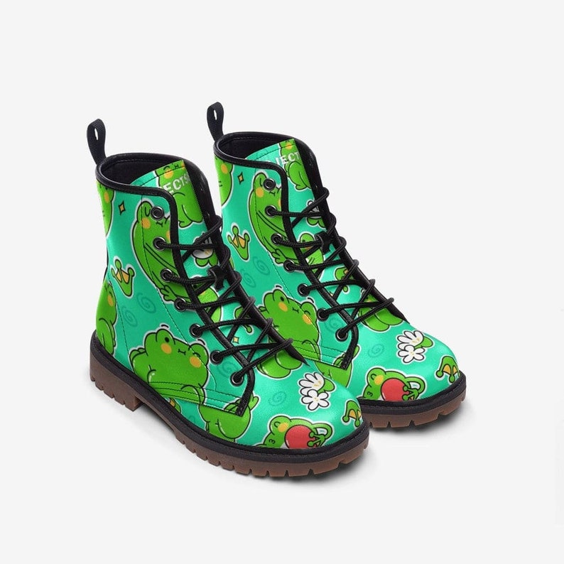 Funny Frogs Vegan Leather Boots - Etsy