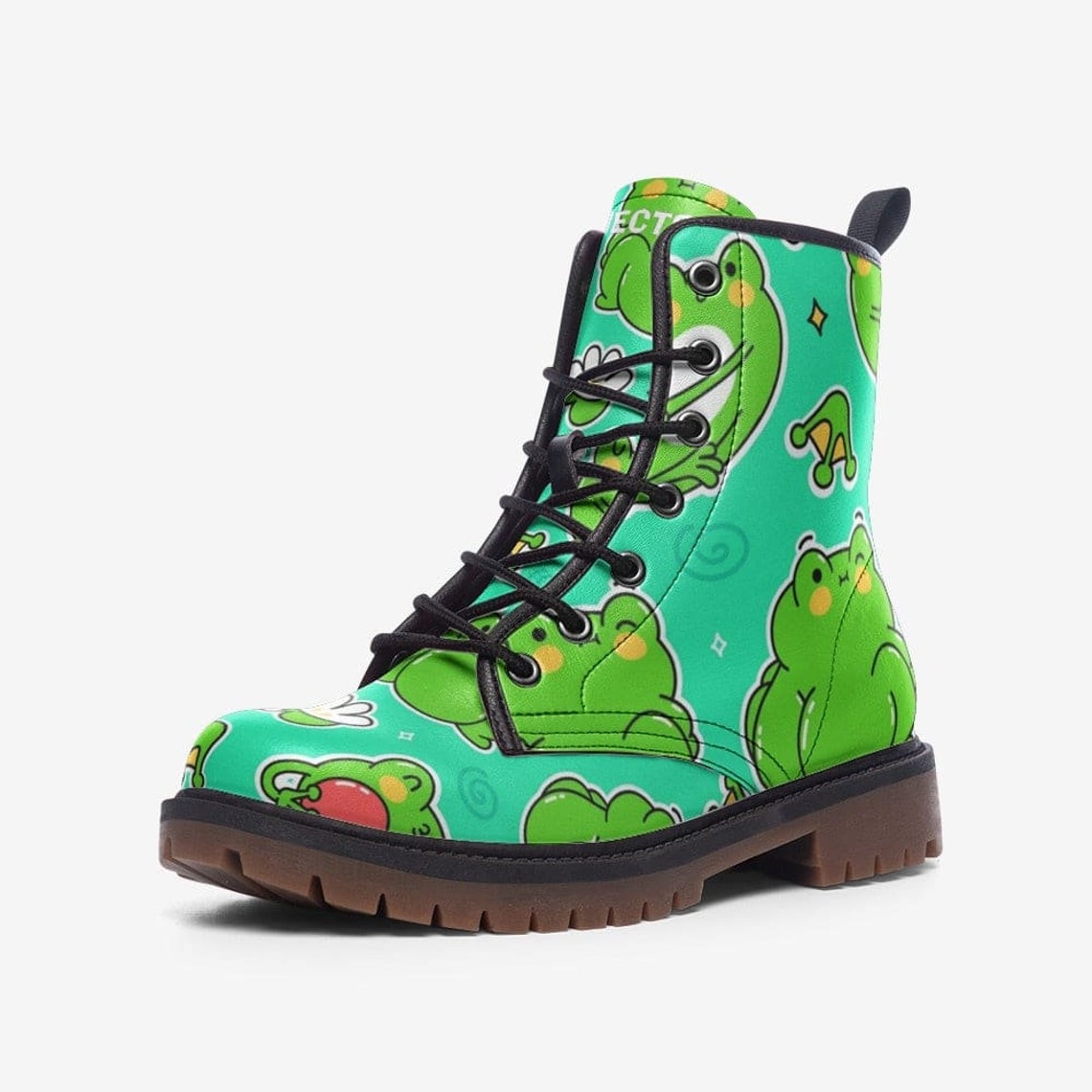 Funny Frogs Vegan Leather Boots - Etsy