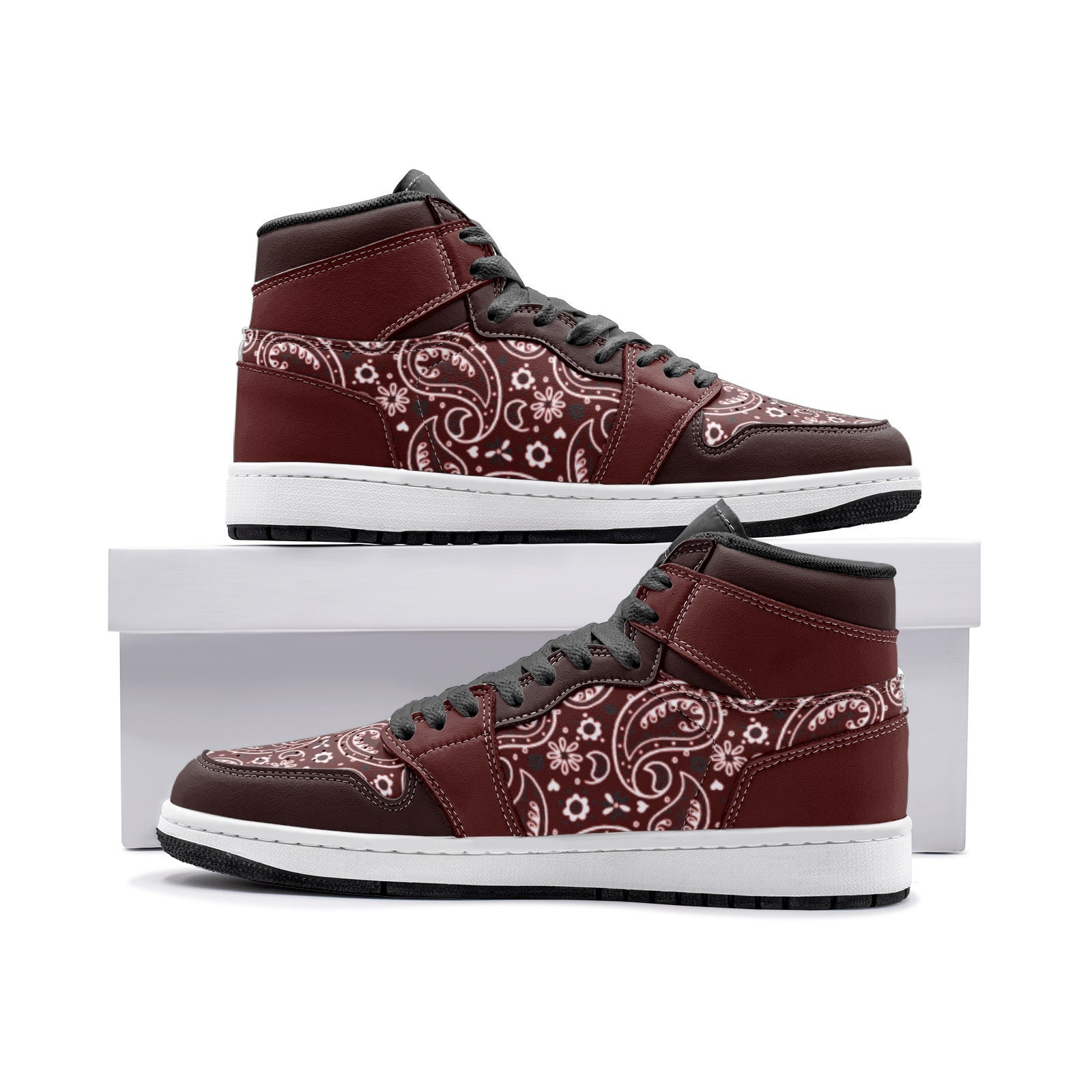 Blood Red Bandana TR Sneakers - Etsy
