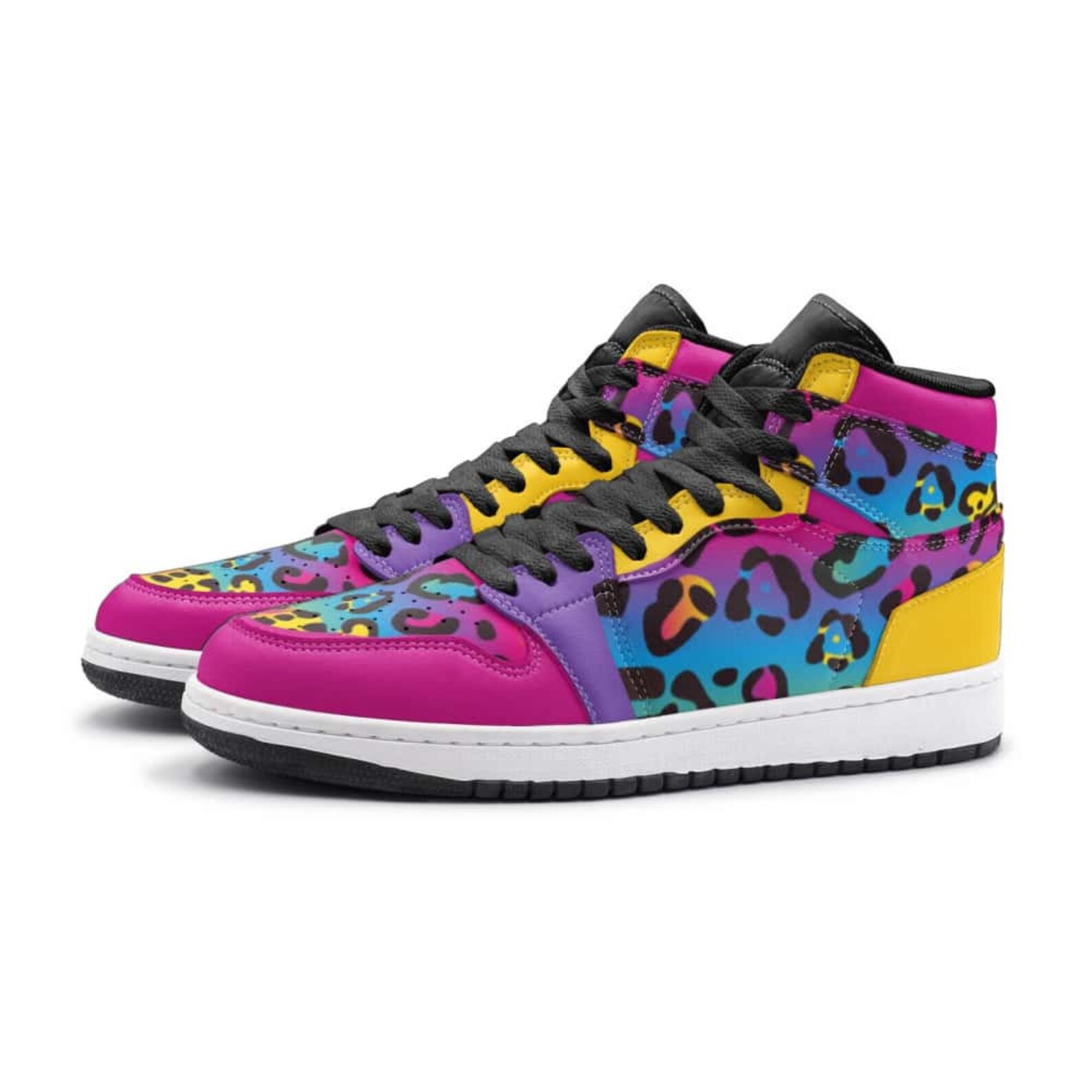 Rainbow Leopard Print TR Sneakers - Etsy
