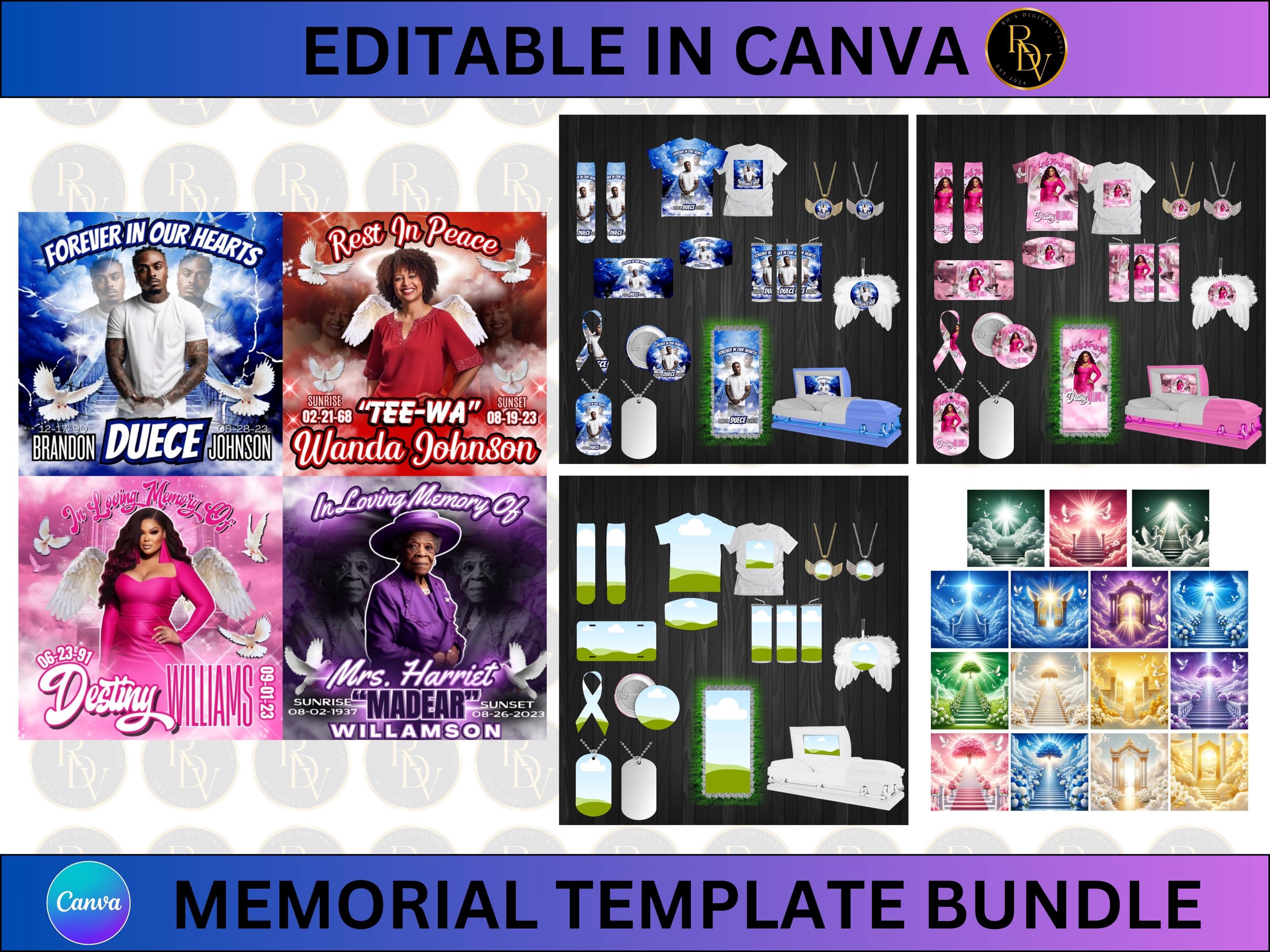 Memorial Design Bundle, Funeral Design, Memorial T-shirt Design ...