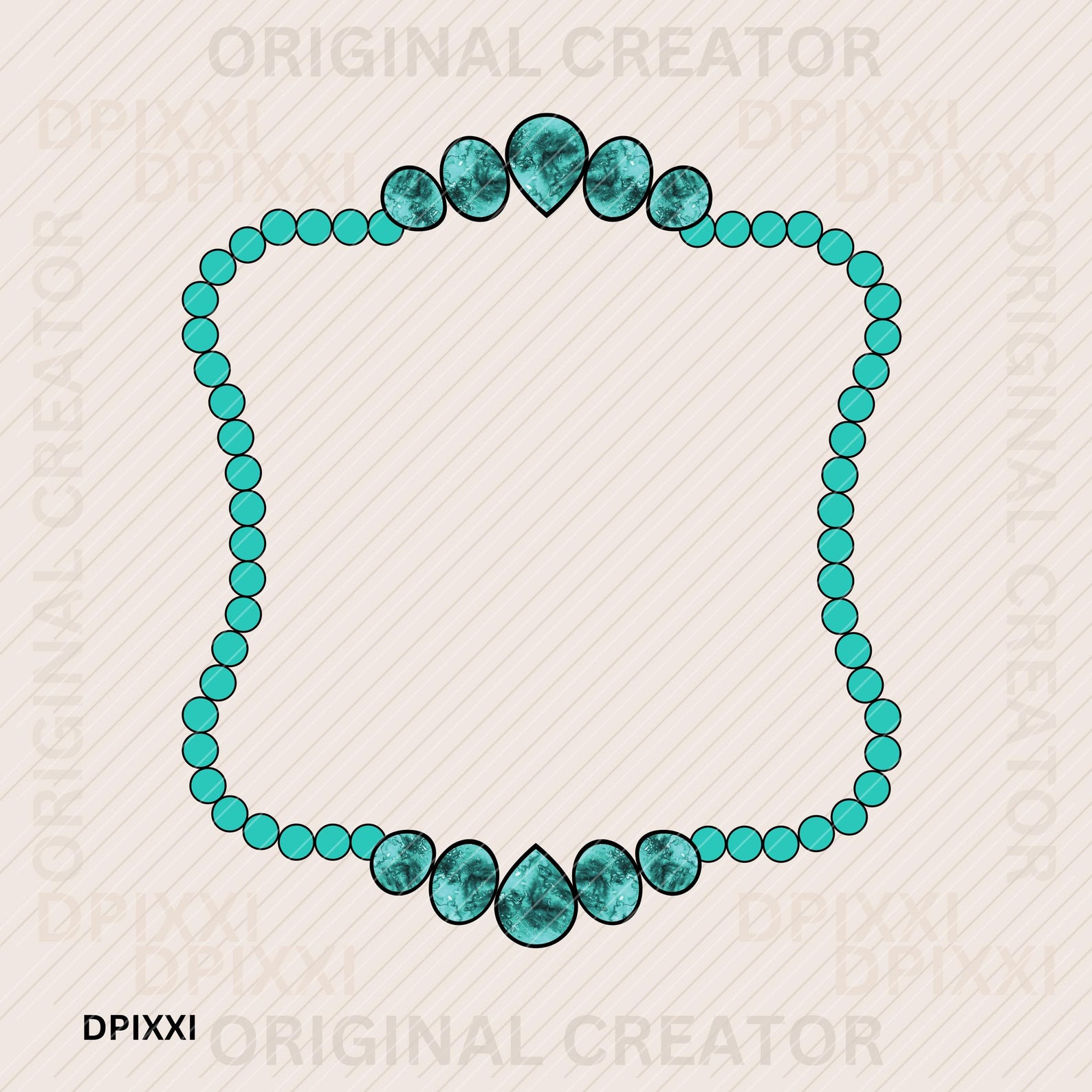 Turquoise Checker Digital Frame Border Printable Png * Shape Digital ...