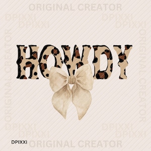 ORIGINAL CREATOR* Howdy Bow, Cow Print Frame PNG Digital Download ...