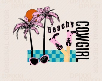 Cowgirl Png Cowgirl Summer Png Retro Summer Png, Beach Png Western ...