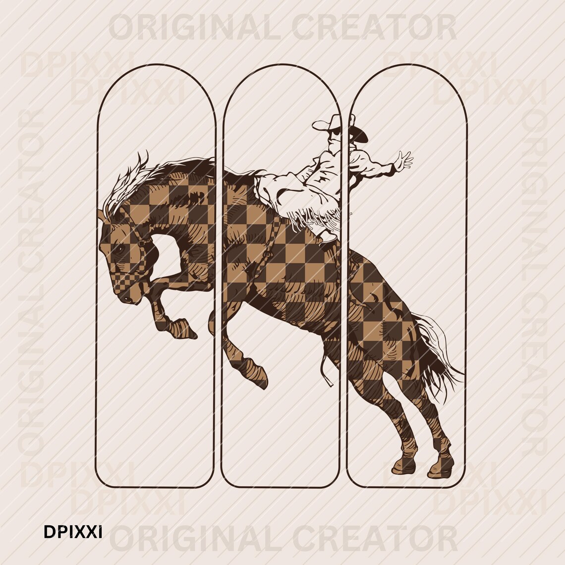 Checker Horse Howdy Cowboy PNG * Checker Cowboy Western Instant Digital ...