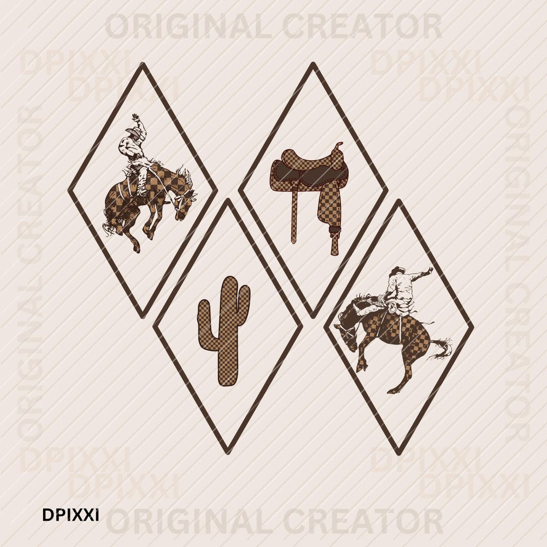 Desert Spirit Cowboy Checker Png, Western PNG, Aztec PNG, Vintage Rodeo ...