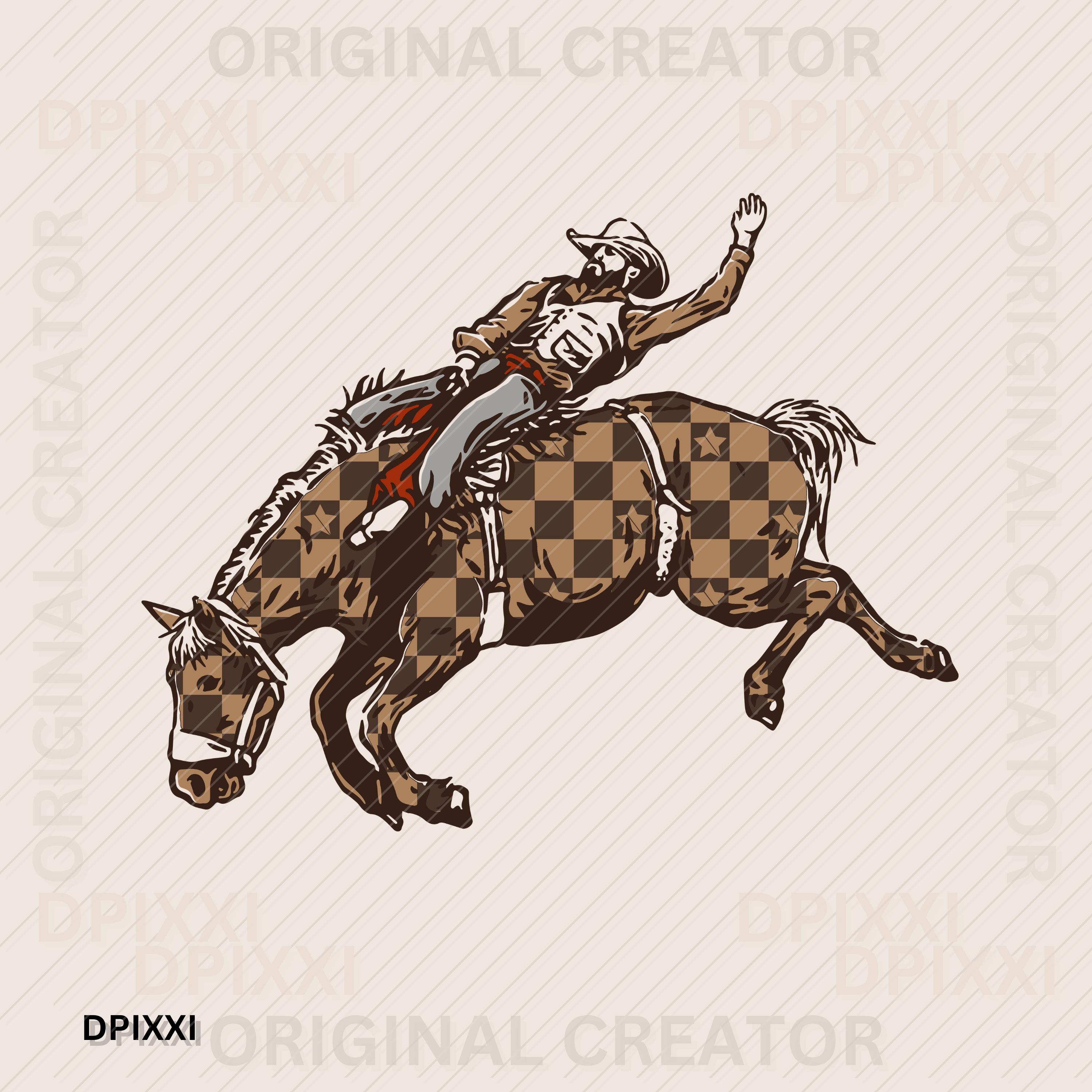 Bundle #2 Checker Horse Cowboy PNG * Western Checker Clipart, Checker ...