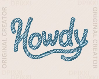 Howdy Rope Funny & Humorous Country Western Cowboy Phrase and Saying ...