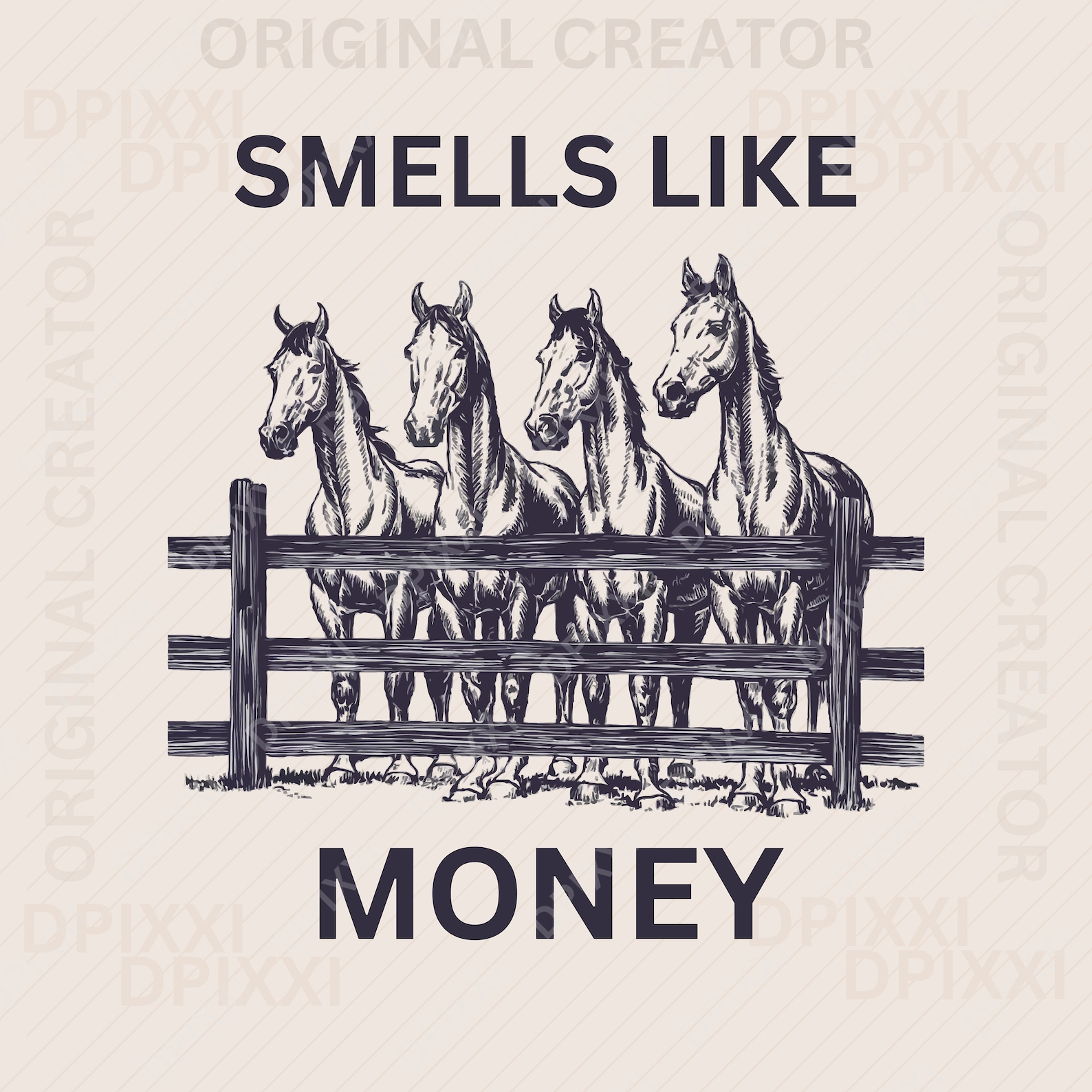 Smells Like Money, Horse PNG Digital Download File , Sublimation ...