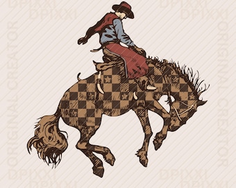Asset Country Checker Horse Line Art Cowboy PNG * Cowboy Riding a ...