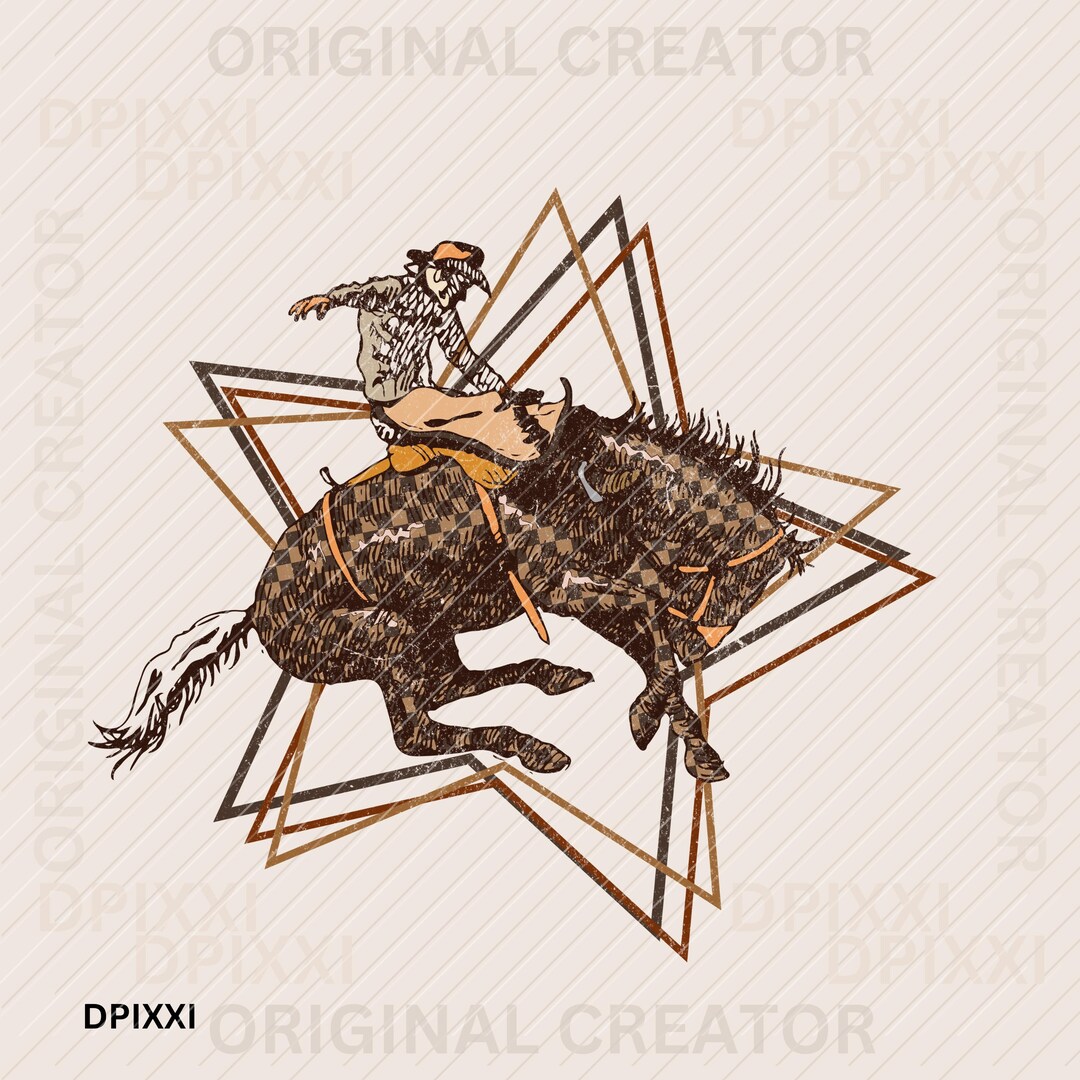 Chocolate Star Cowboy Rodeo PNG * Rodeo Western Instant Digital ...