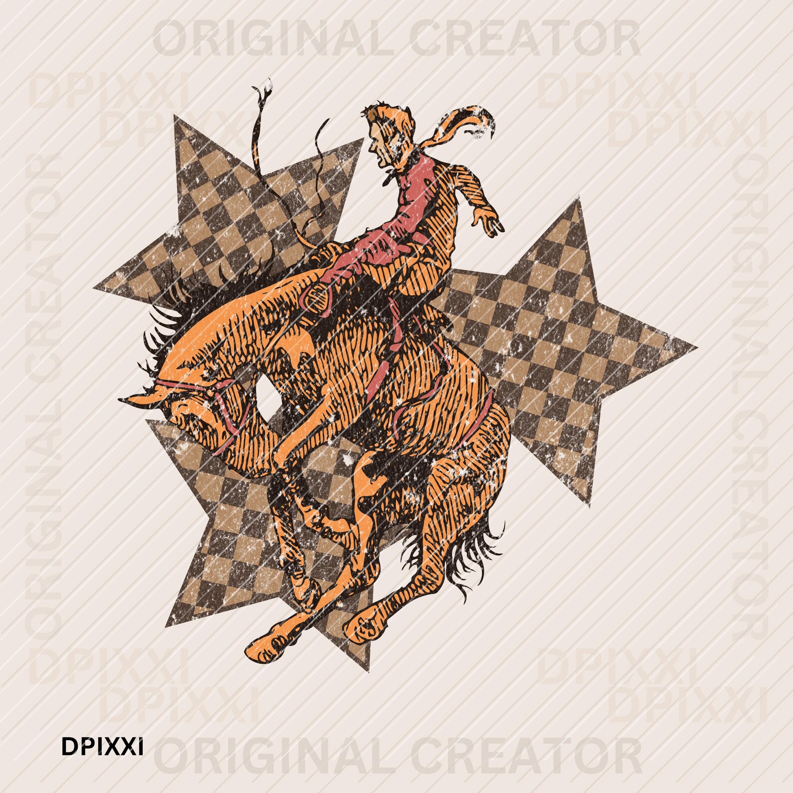 Rodeo Cowboy Checker Stars PNG * Western Instant Digital Download ...