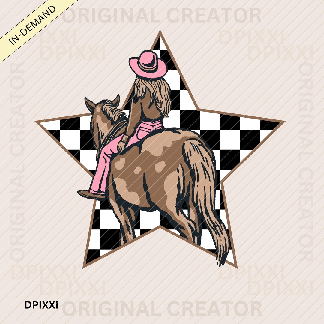 Star Cowgirls Have More Fun Horse Pink Western Instant Digital Download ...