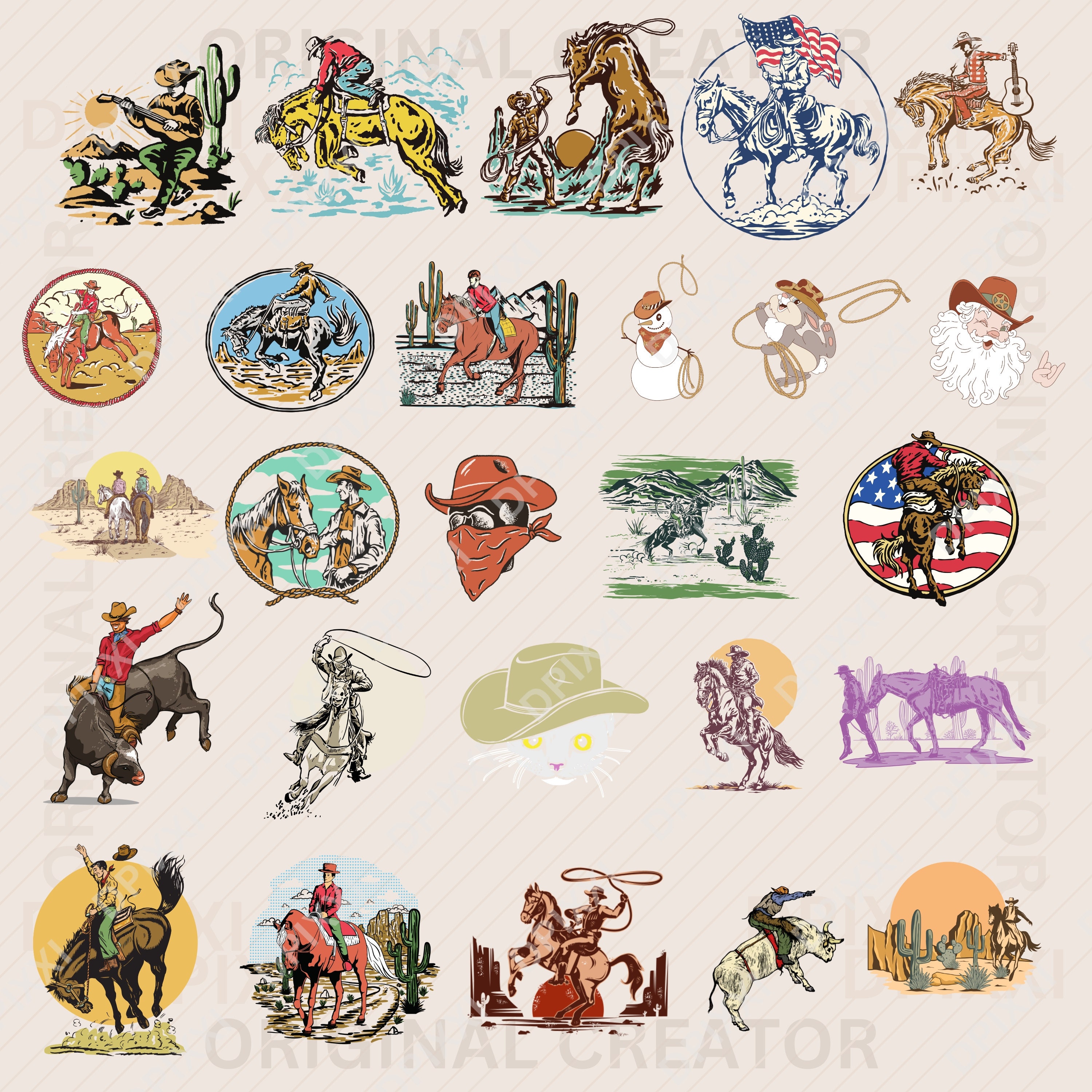 EDITABLE Cowboy Bundle Png, Svg, Eps * Cowboy Bundle Png, Western Png ...