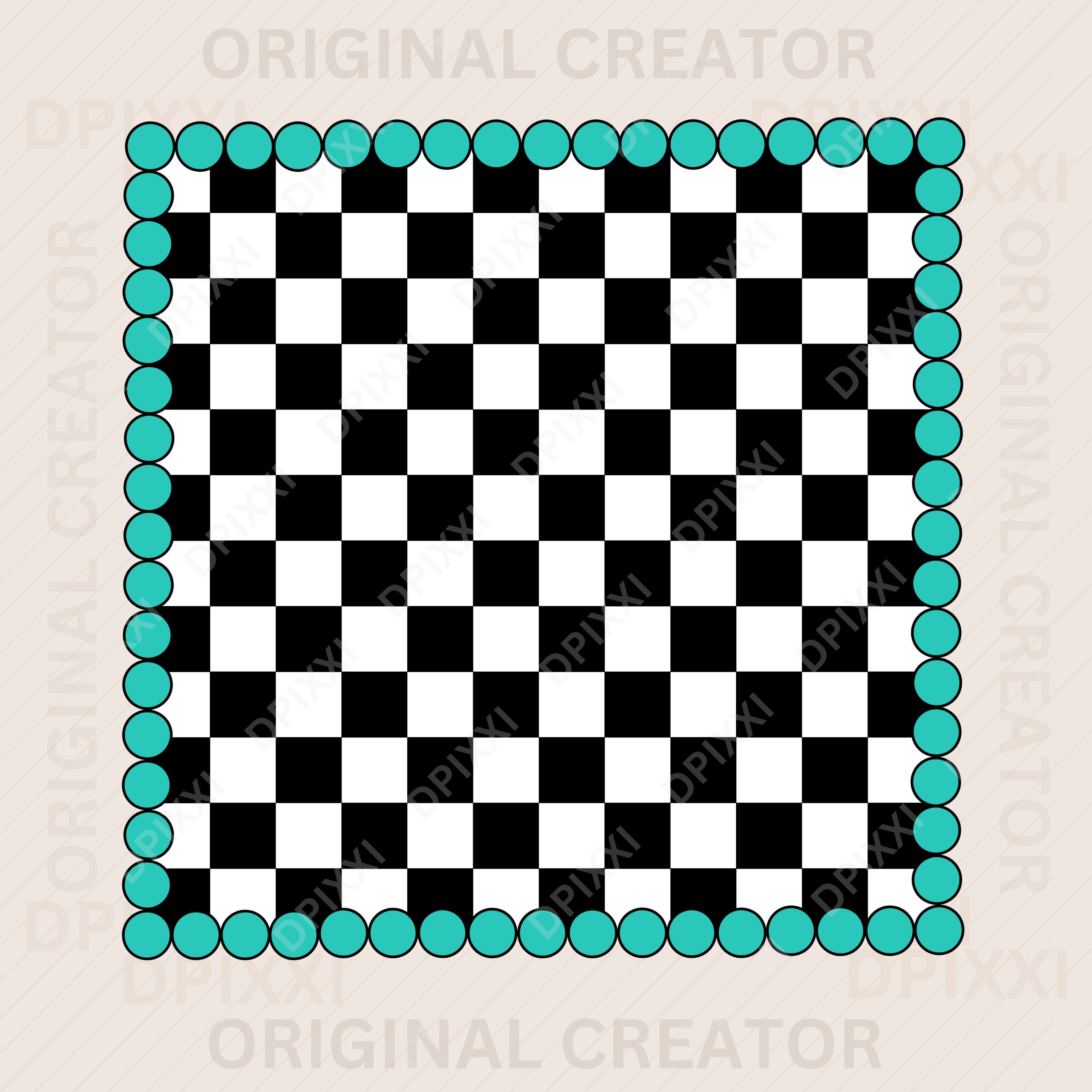 EDITABLE Square Checker Frame Png, Svg * Square Turquoise, Frame Art ...