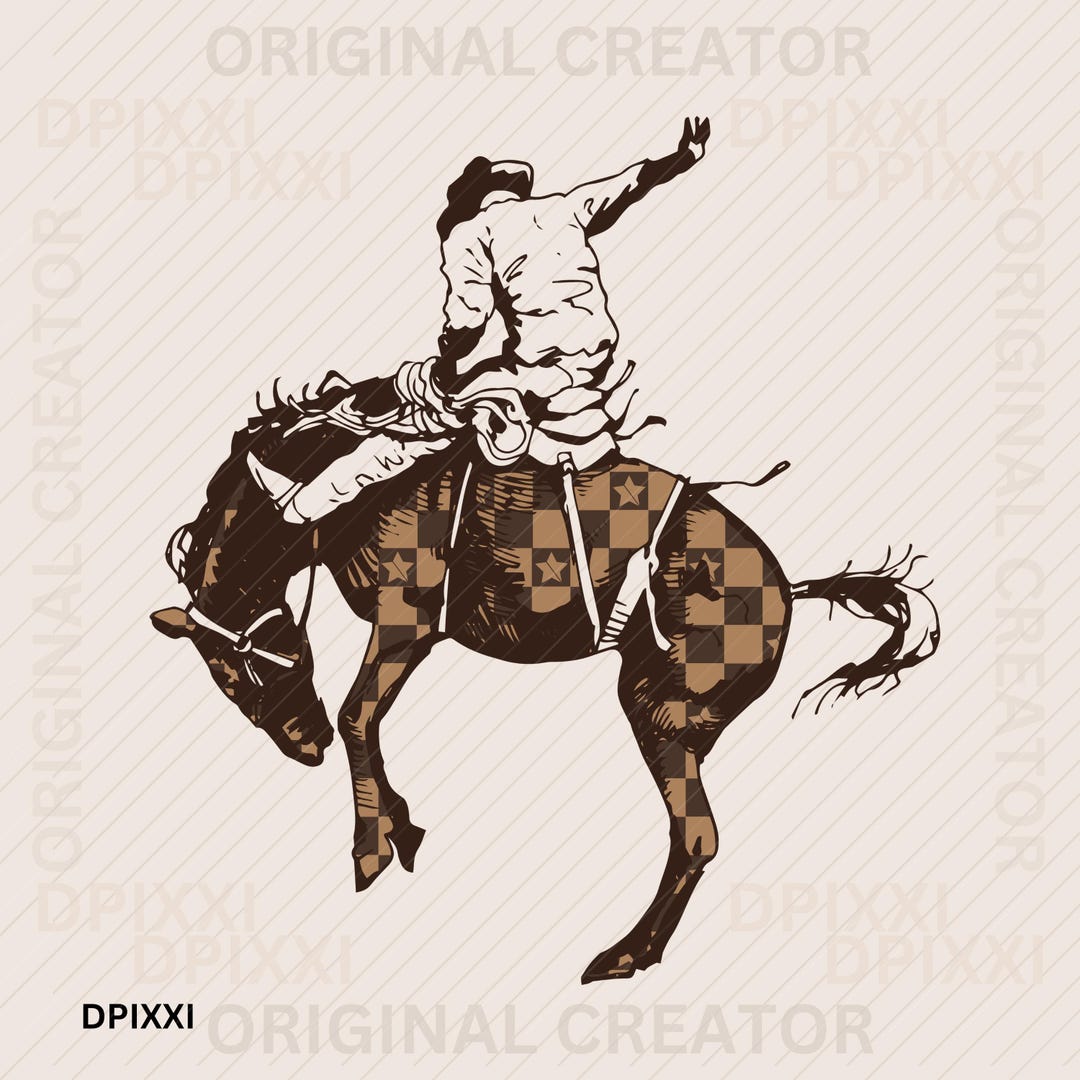Asset Country Checker Horse Line Art Cowboy PNG * Cowboy Riding a ...