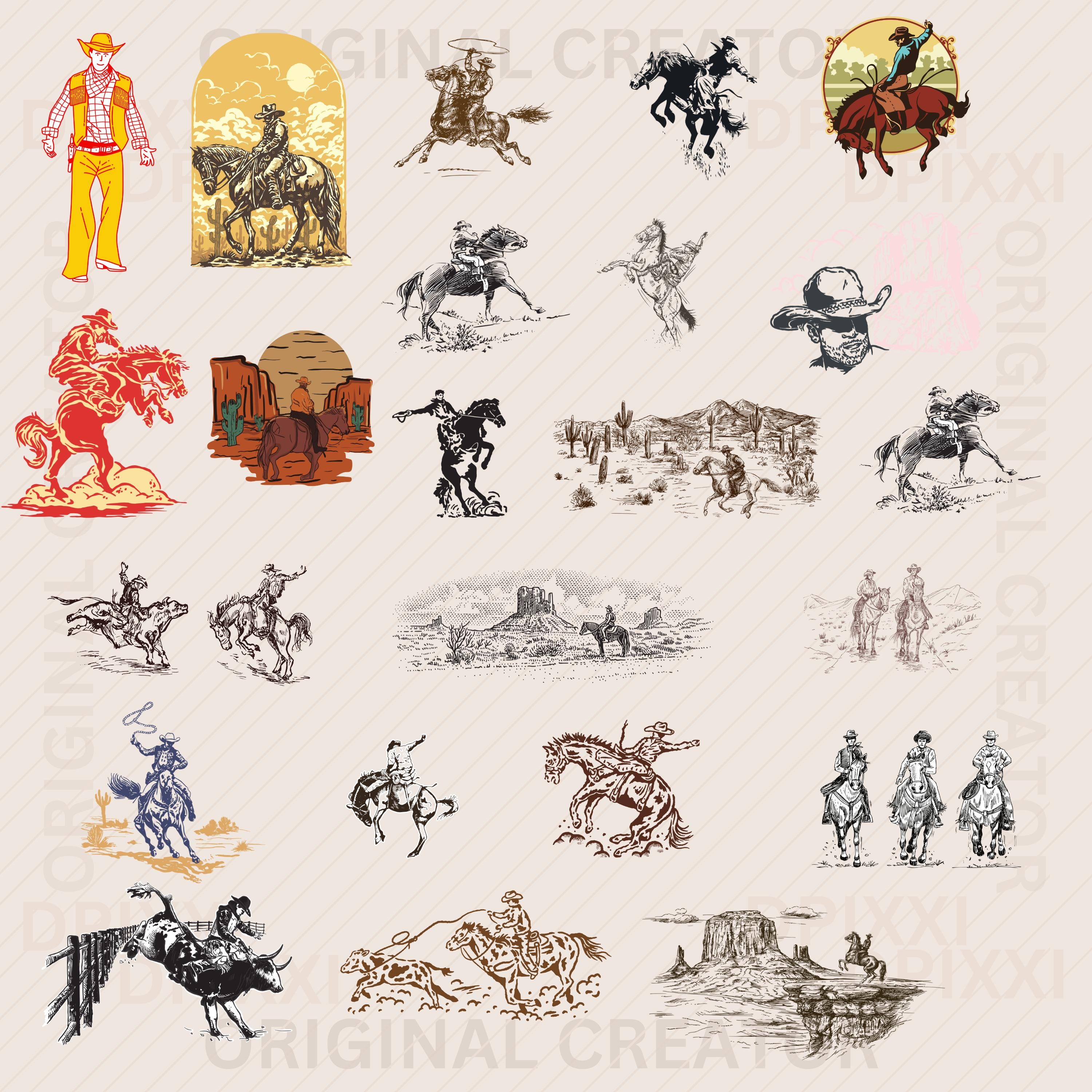 Paquete de vaqueros editables png, svg, eps * Paquete de vaqueros png ...