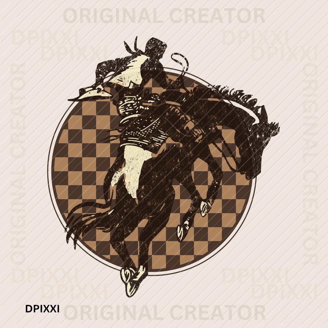 Checker Circle Triangle Cowboy PNG * Cowboy Western Instant Digital ...