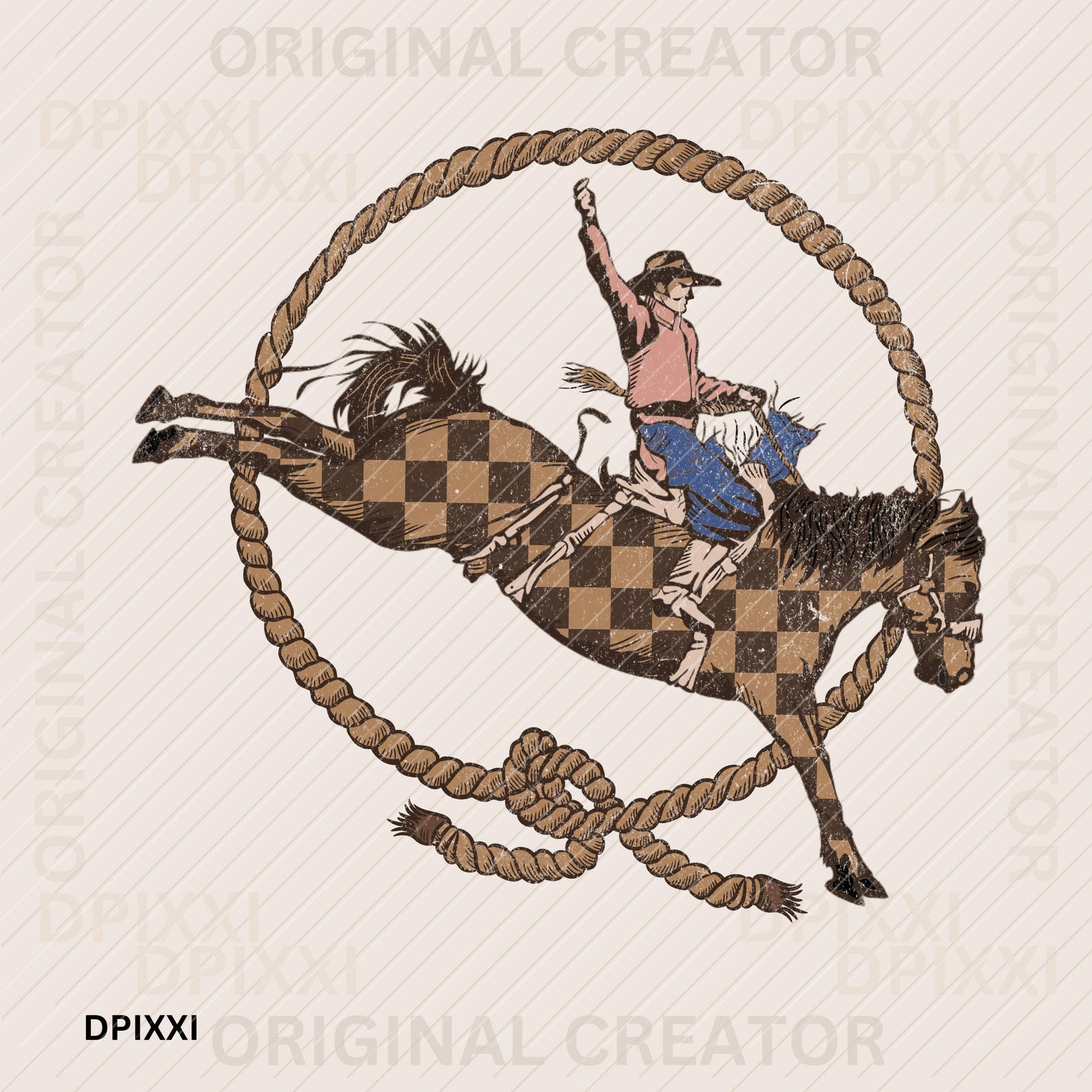 Checker Cowboy Let's Ride Horse Png * Western Png, Bucking Bull Png ...