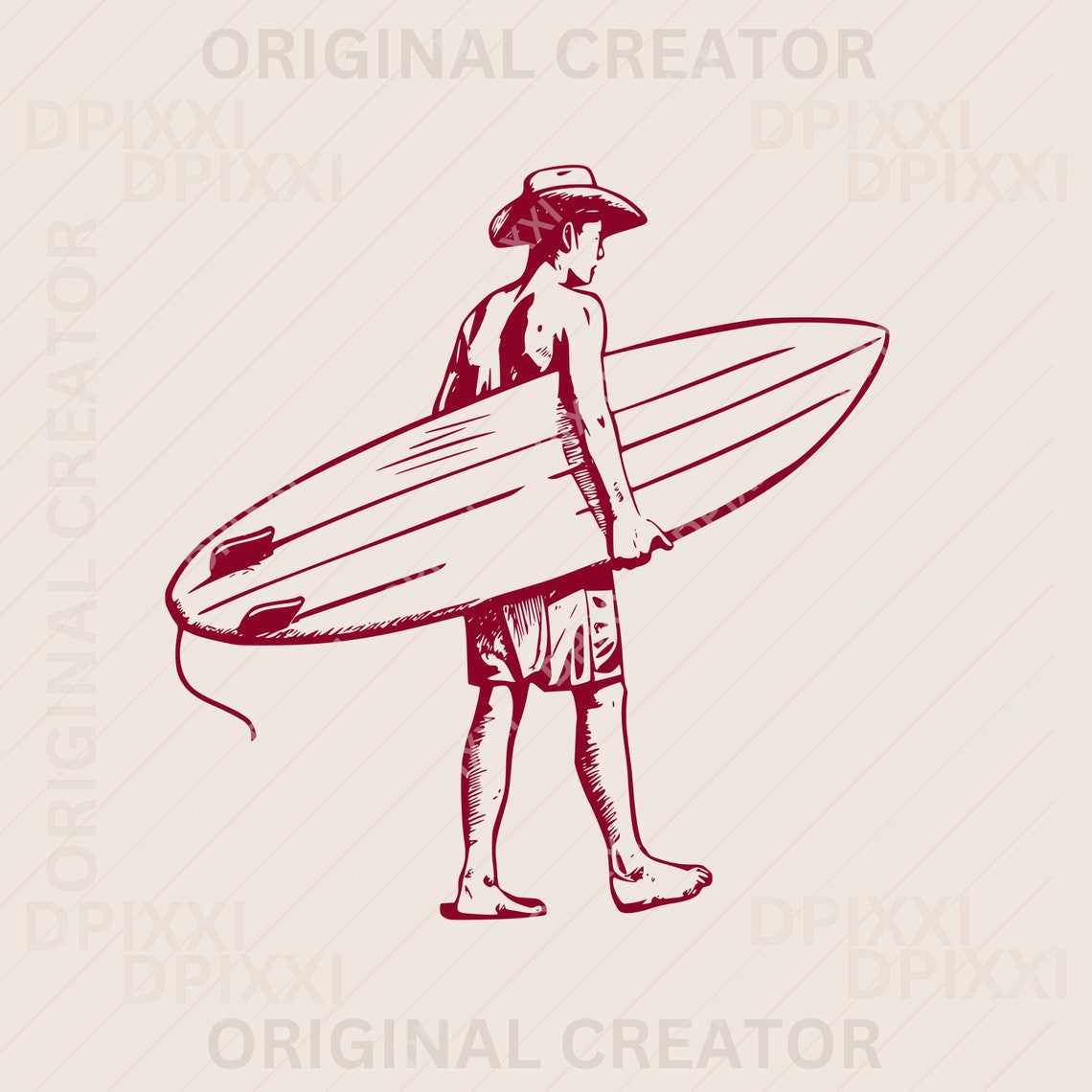 EDITABLE Surf Bundle Png, Svg * Cowboy Surf Horse Surfboard Cowgirl ...