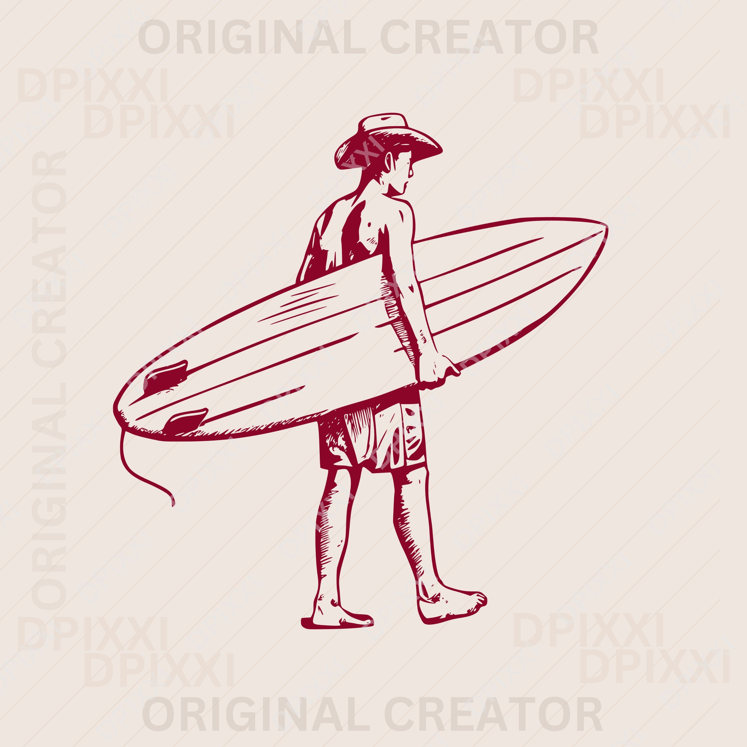 EDITABLE Surf Bundle Png, Svg * Cowboy Surf Horse Surfboard Cowgirl ...