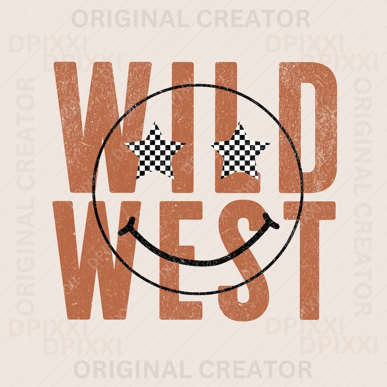 Wild West Smiley Face Png| Western PNG Sublimations, Designs Downloads ...