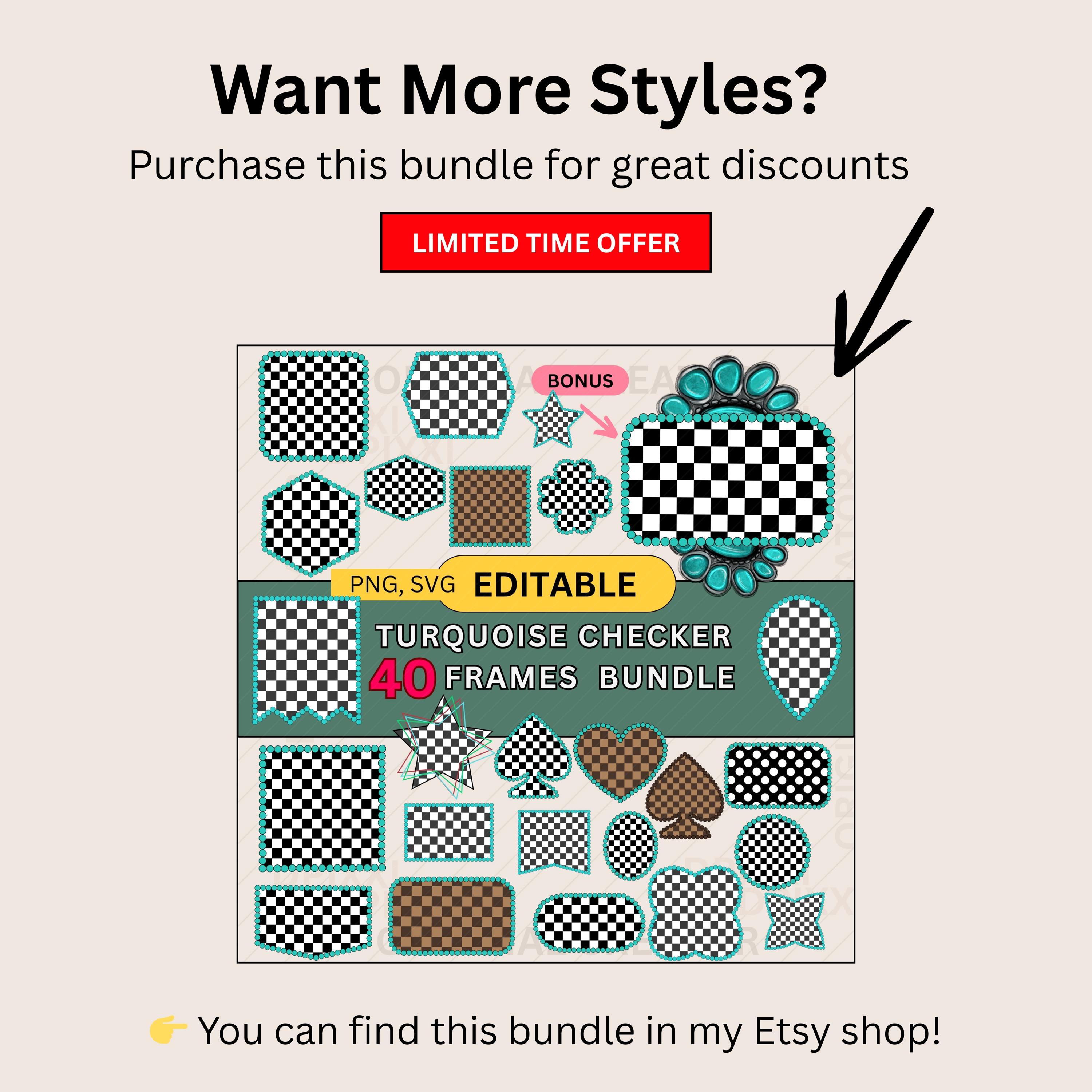 EDITABLE Rectangle Checker Frame Png, Svg * Turquoise Frame Rectangle ...