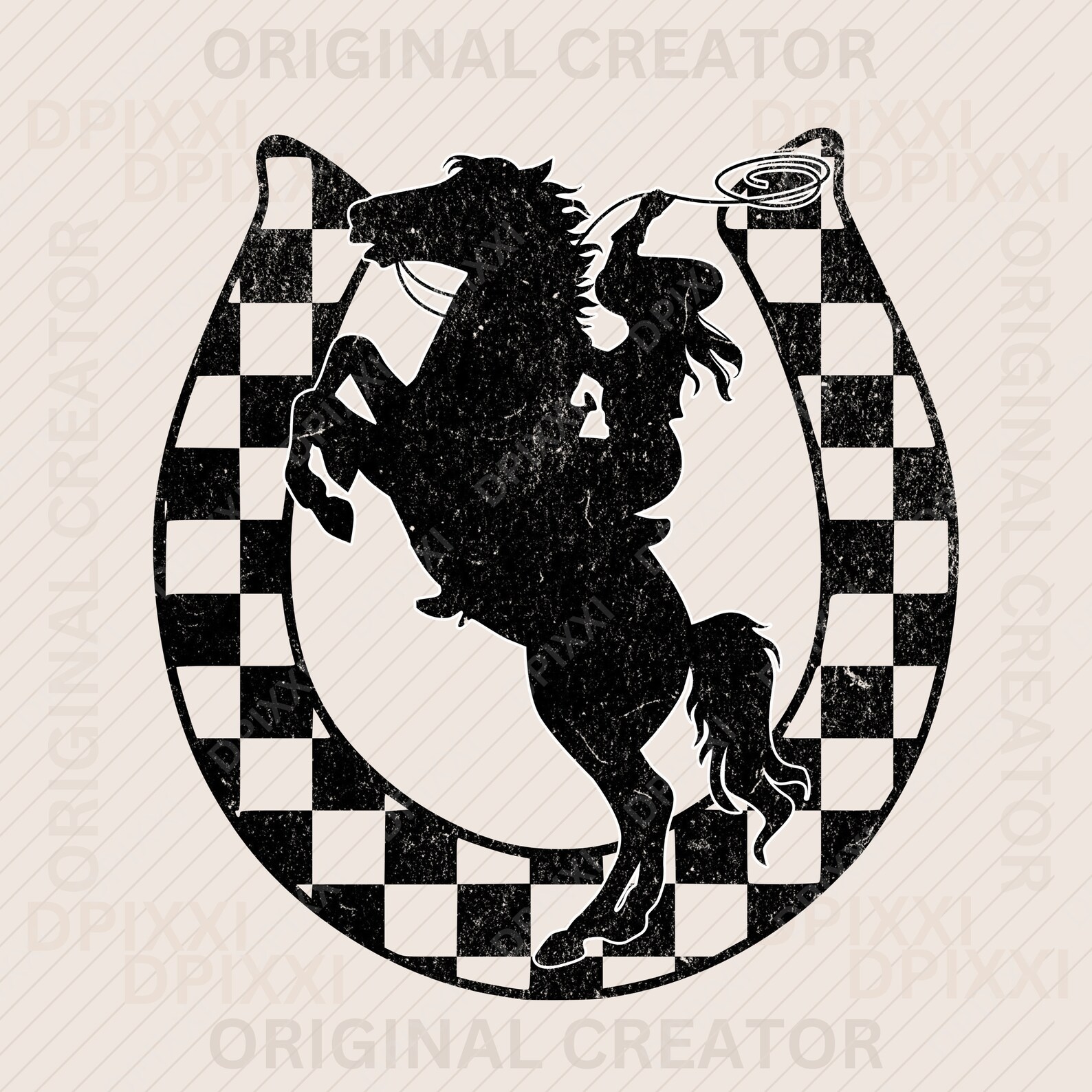 Retro Rodeo Western Png, Checkered Print Cowgirl, Western PNG, Png File ...