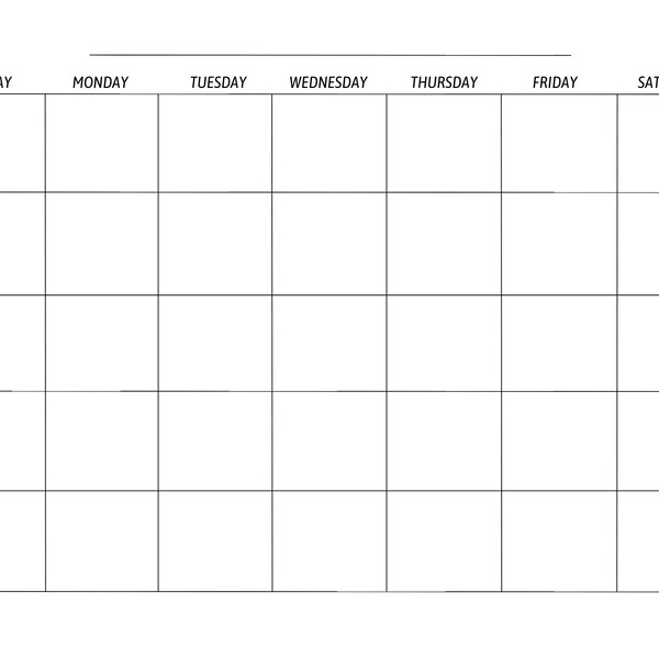 Printable Calendar - Etsy