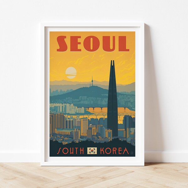 Korea Travel Poster - Etsy