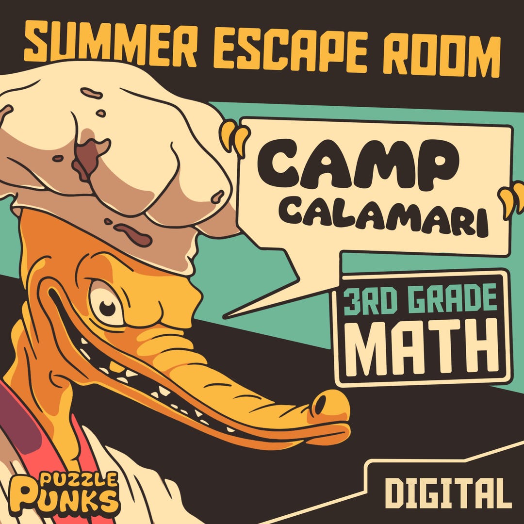 Digital Summer 3rd Grade Math Escape Room: End-of-year Review Game and ...