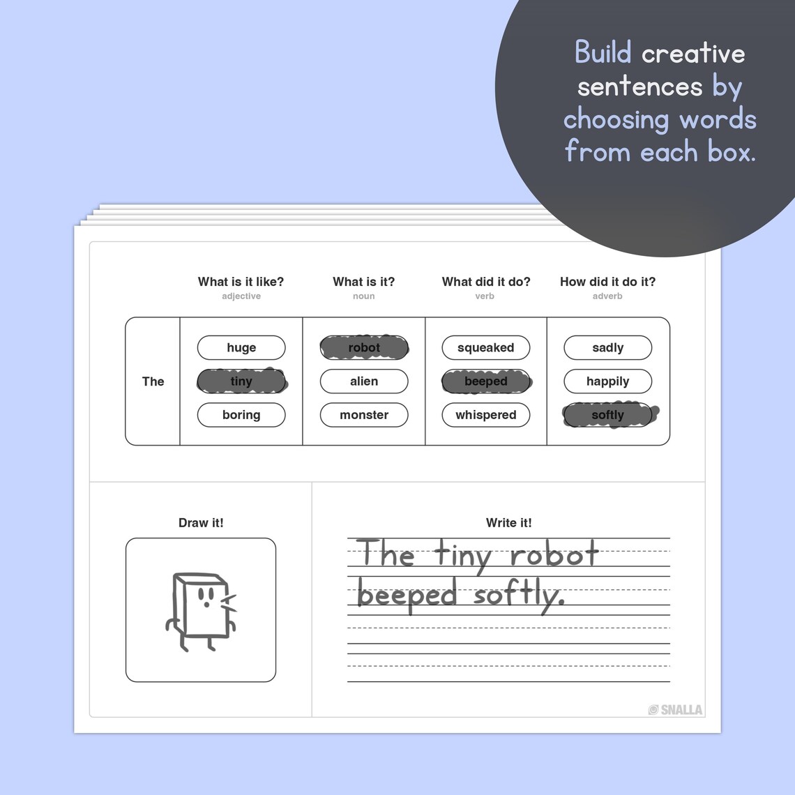 Simple Sentences – K, 1st, 2nd Grade Sentence Writing Worksheets – no ...