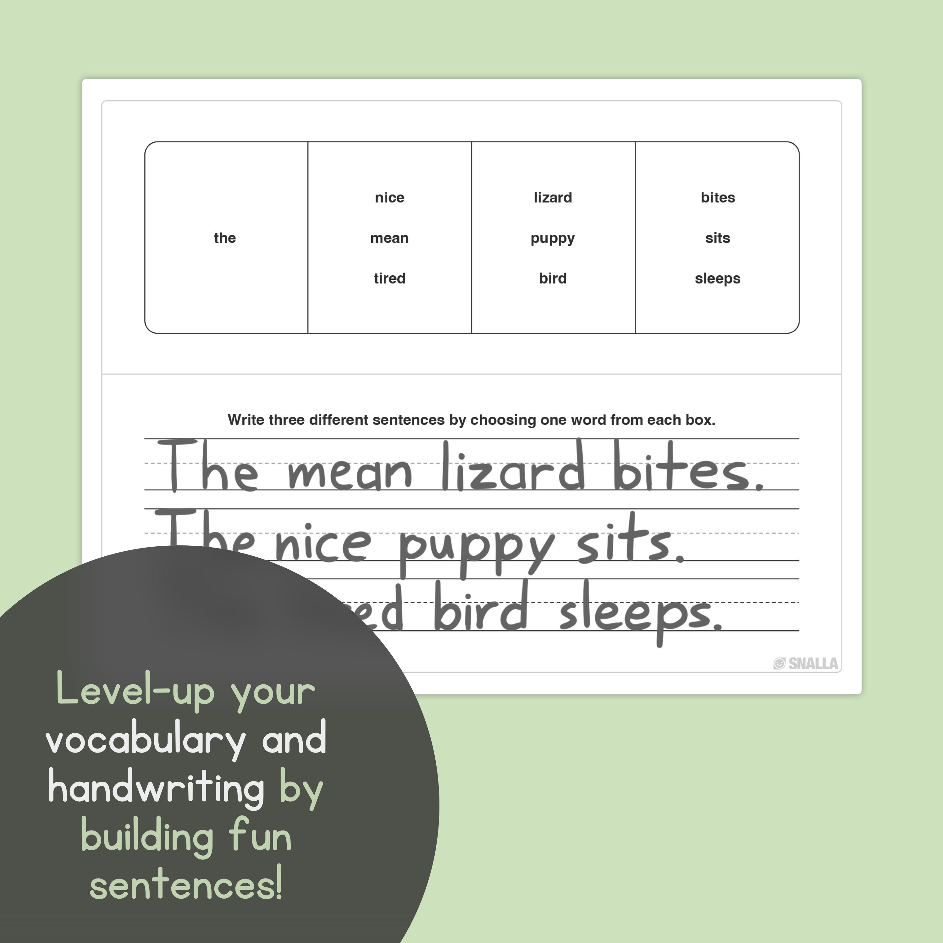 Beginner Sentences – K, 1st, 2nd Grade Writing Sentences & Vocabulary ...