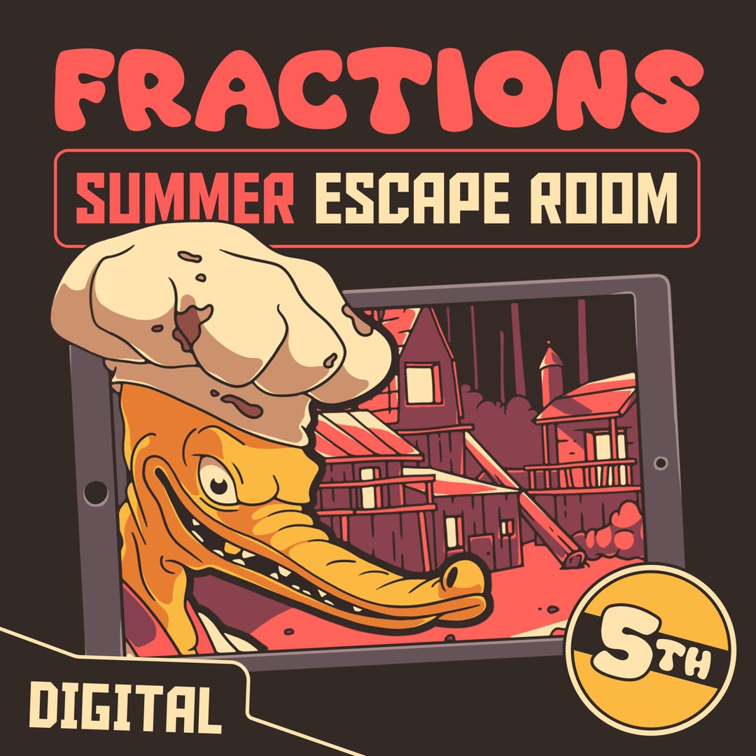 Digital Summer 5th Grade Fractions Escape Room: End-of-year Math Review ...
