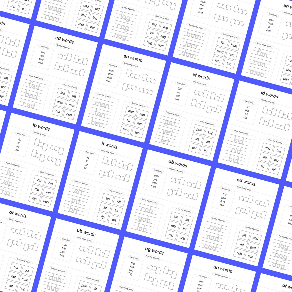 CVC Words K 1st Grade Phonics & Sounding Out Words | Etsy