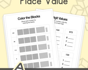 No Prep Place Value Unit 1st, 2nd, 3rd Grade Place Value Worksheets ...
