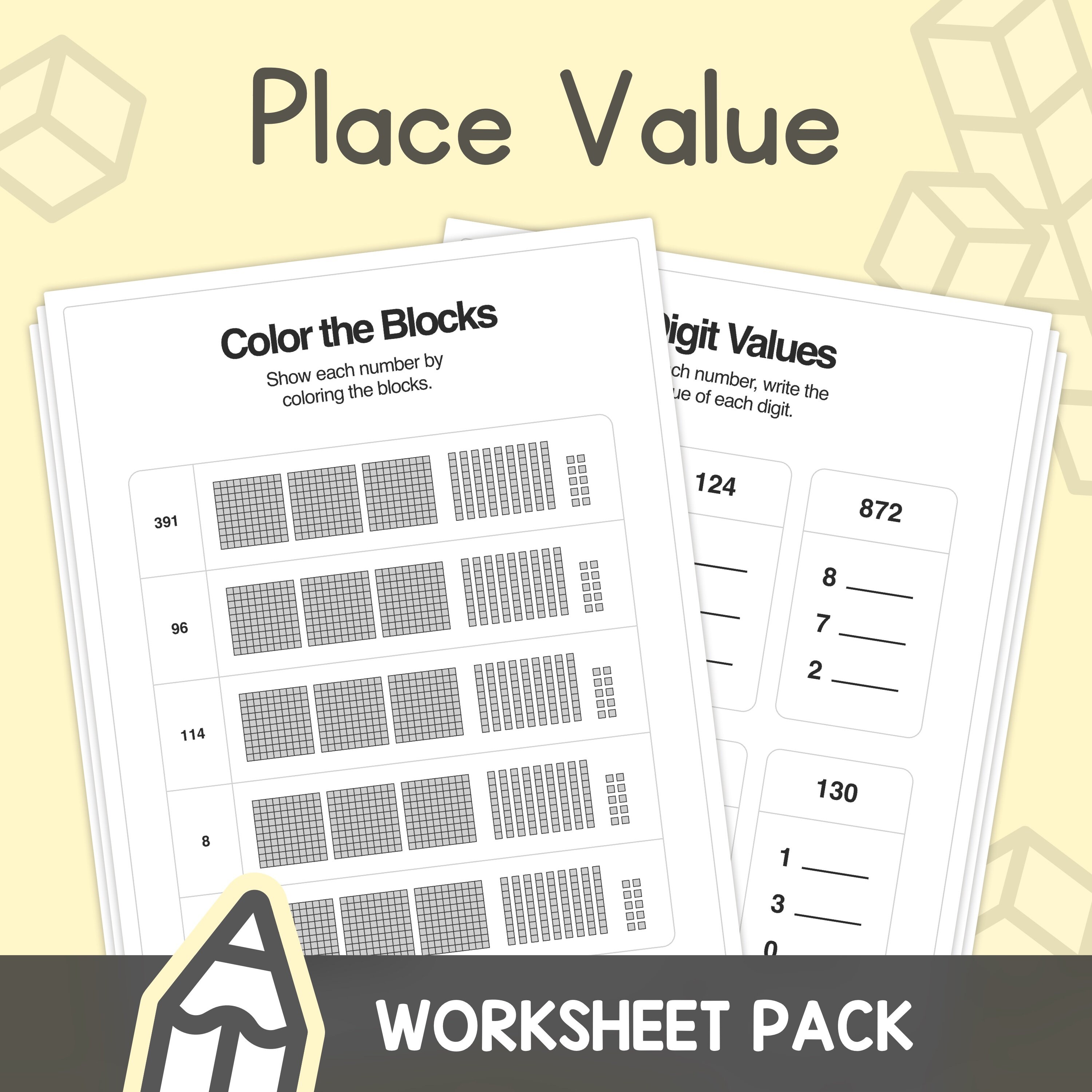 Place Value Worksheets Printable