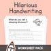 Hilarious Handwriting – K, 1st, 2nd Grade Handwriting Practice ...
