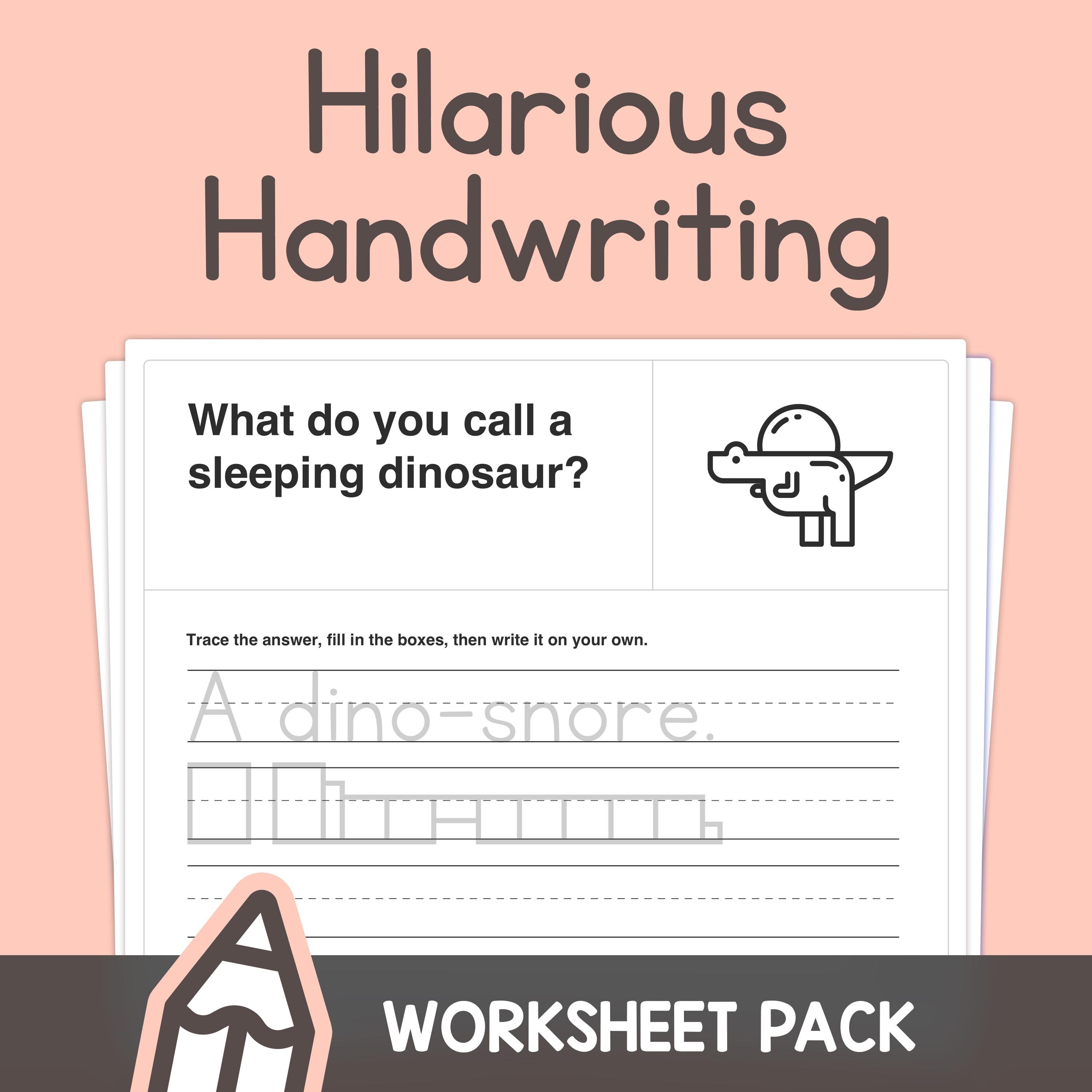 Hilarious Handwriting – K, 1st, 2nd Grade Handwriting Practice ...
