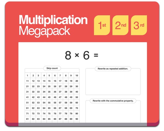 Multiplication Facts Megapack 1st 2nd 3rd Grade | Etsy