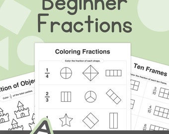 Simple Fractions Worksheets | No Prep Fractions Activities, 1st, 2nd ...
