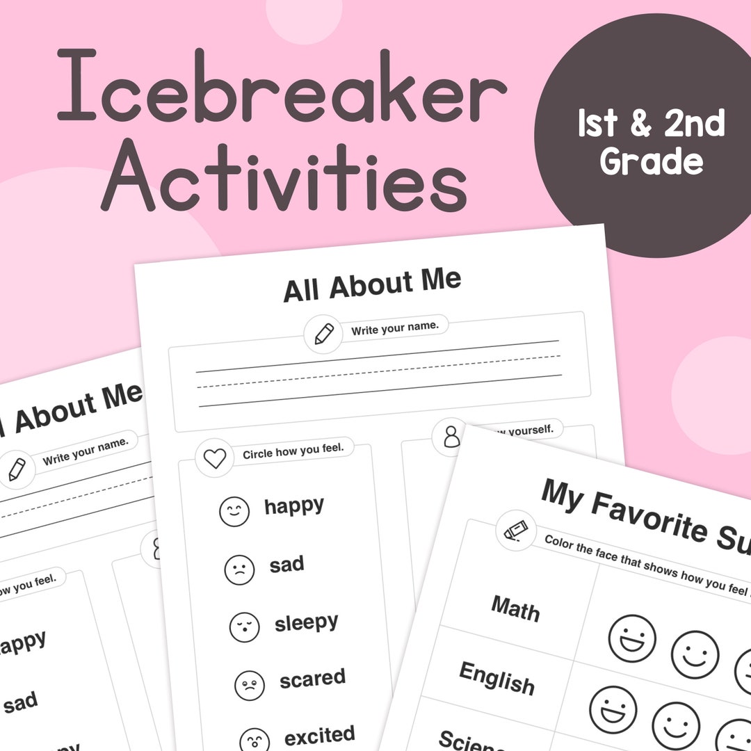 1st-2nd Grade Icebreaker Activities: First Day of School (printable PDF ...